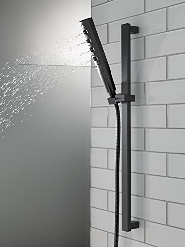 Delta Faucet 5-Spray Touch-Clean H2Okinetic Slide Bar Hand Held Shower with Hose, Matte Black 51140-BL