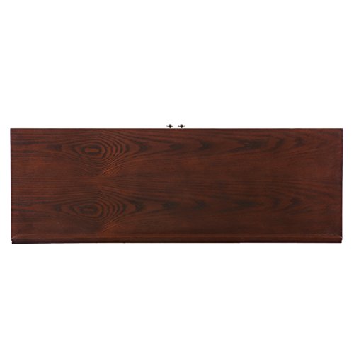 SEI Furniture Camino Mission Sideboard & Curio - Red Washed Expresso Finish w/ Faux Slate - Spacious Design (AMZ0092MC)