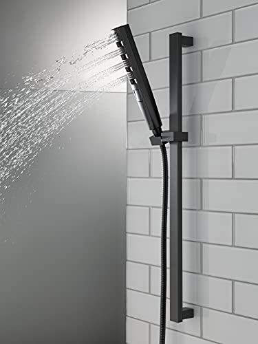 Delta Faucet 5-Spray Touch-Clean H2Okinetic Slide Bar Hand Held Shower with Hose, Matte Black 51140-BL