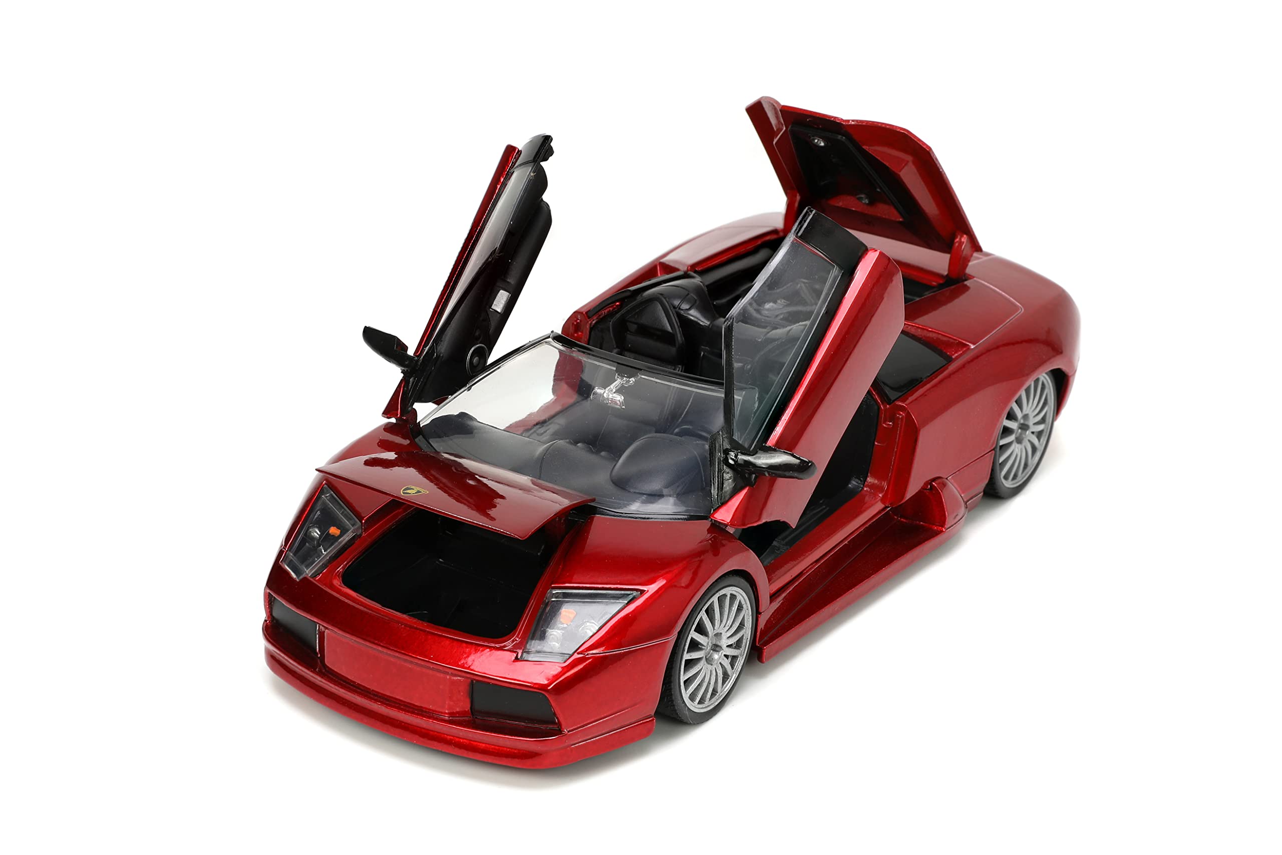 Jada Toys Hyper-Spec 1:24 Lamborghini Murcielago Roadster Die-cast Car Red, Toys for Kids and Adults