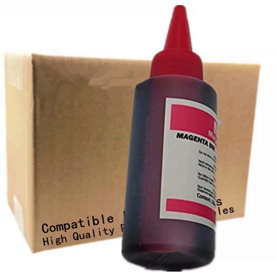 Printer Ink Dye Ink Black/Cyan/Magenta/Yellow Universal Refill Ink Kits Suit for Eposn for Canon for HP for Brother for Lexmark for Samsung for Dell for Kodak All Inkjet Printer (100ml 1Set 1Black)