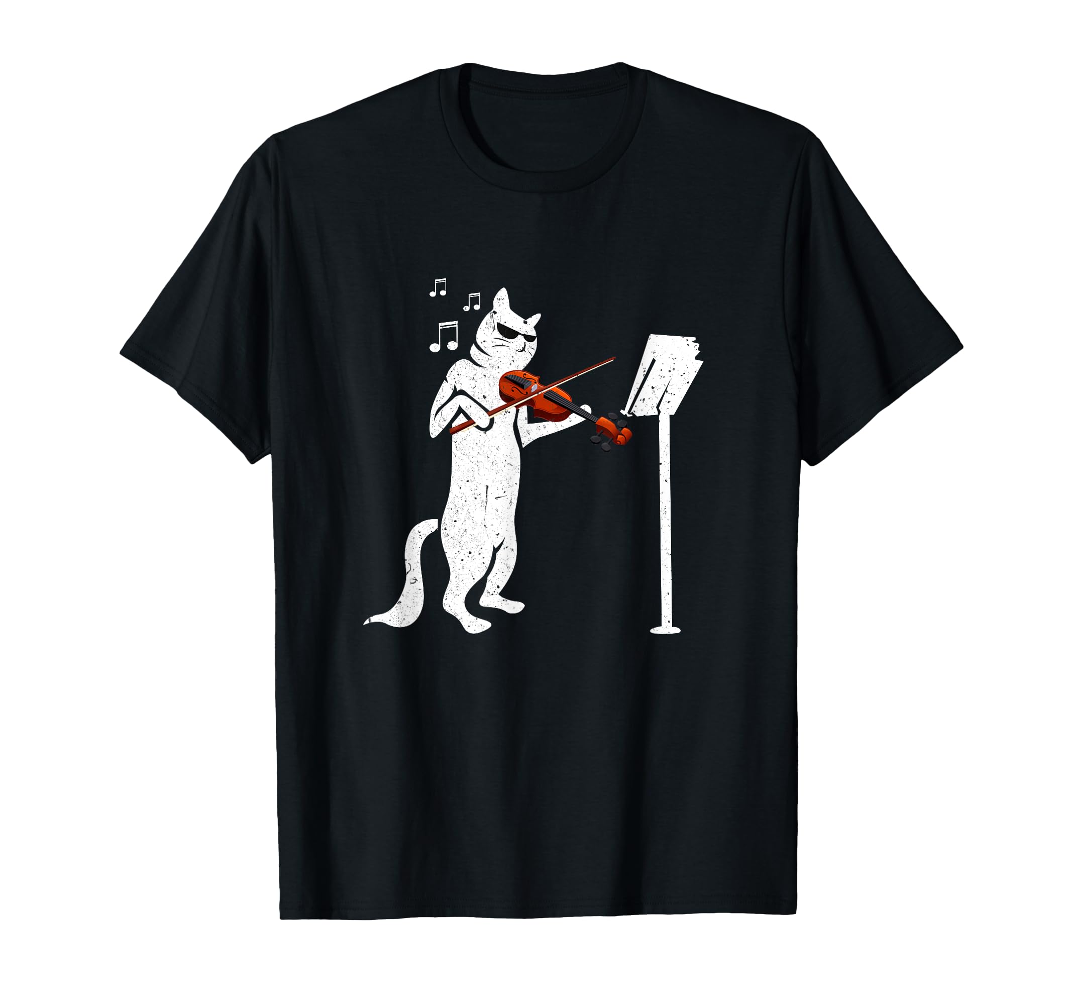 Cat Playing Violin Funny Musical Instrument Violin Pets T-Shirt