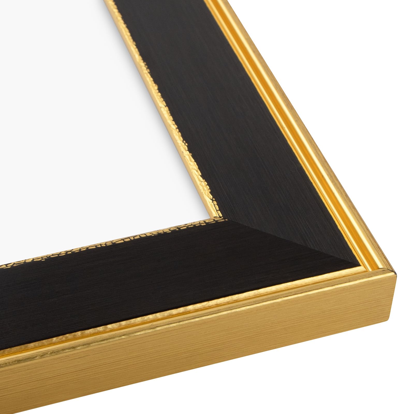 AUEAR,16x20 Picture Frame for 16x20 Photo Without Mat,Vintage Style,Wall Mounting (Black and Classic Gold)