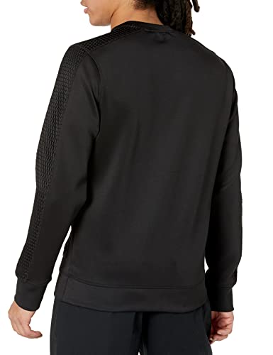 Karl Lagerfeld Paris Men's Scuba Stretchy Sportswear Pullover, Black, XX-Large