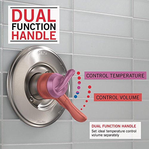 Delta Faucet Linden 17 Series Dual-Function Shower Handle Valve Trim Kit, Stainless T17094-SS (Valve Not Included) 9.00 x 8.00 x 0.05 inches