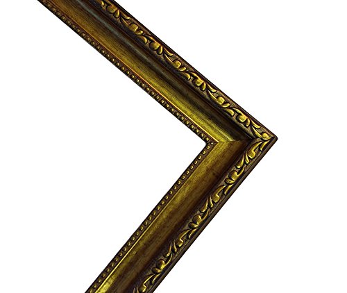 FRAMES BY POST Shabby Chic Picture Photo Frame, Gold, 50 x 40 cm Image Size 16 x 12 Inches (Plastic Glass)