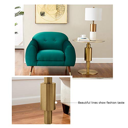 Articles for daily use Light Luxury Stainless Steel Round Sofa Side Table Living Room Coffee Table, Metal Frame, Living Room Sofa Side Table bar Small Round Table Coffee Table, Gold