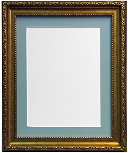 FRAMES BY POST Shabby Chic Picture Photo Frame, Gold, 50 x 40 cm Image Size 16 x 12 Inches (Plastic Glass)