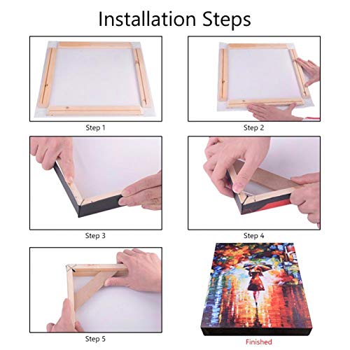 Wall Art 3D Window View Waterfall Abstract Canvas Wall Pictures Framed Scandinavian Wall Art Frames Gallery 50x40cm/20x16in With Frame