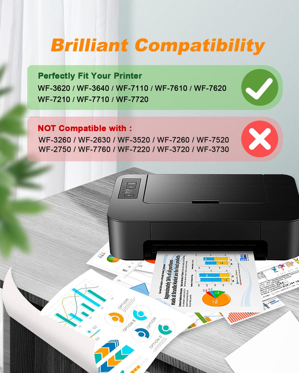 252 XL 252XL Ink Cartridges Remanufactured Replacement for Epson 252XL Ink Cartridges Combo Pack, T252 Ink Cartridges for Epson Printer WF-3640 WF-7720 WF-3620 WF-7710 WF-7620 WF-7610 WF-7210(4 Pack)