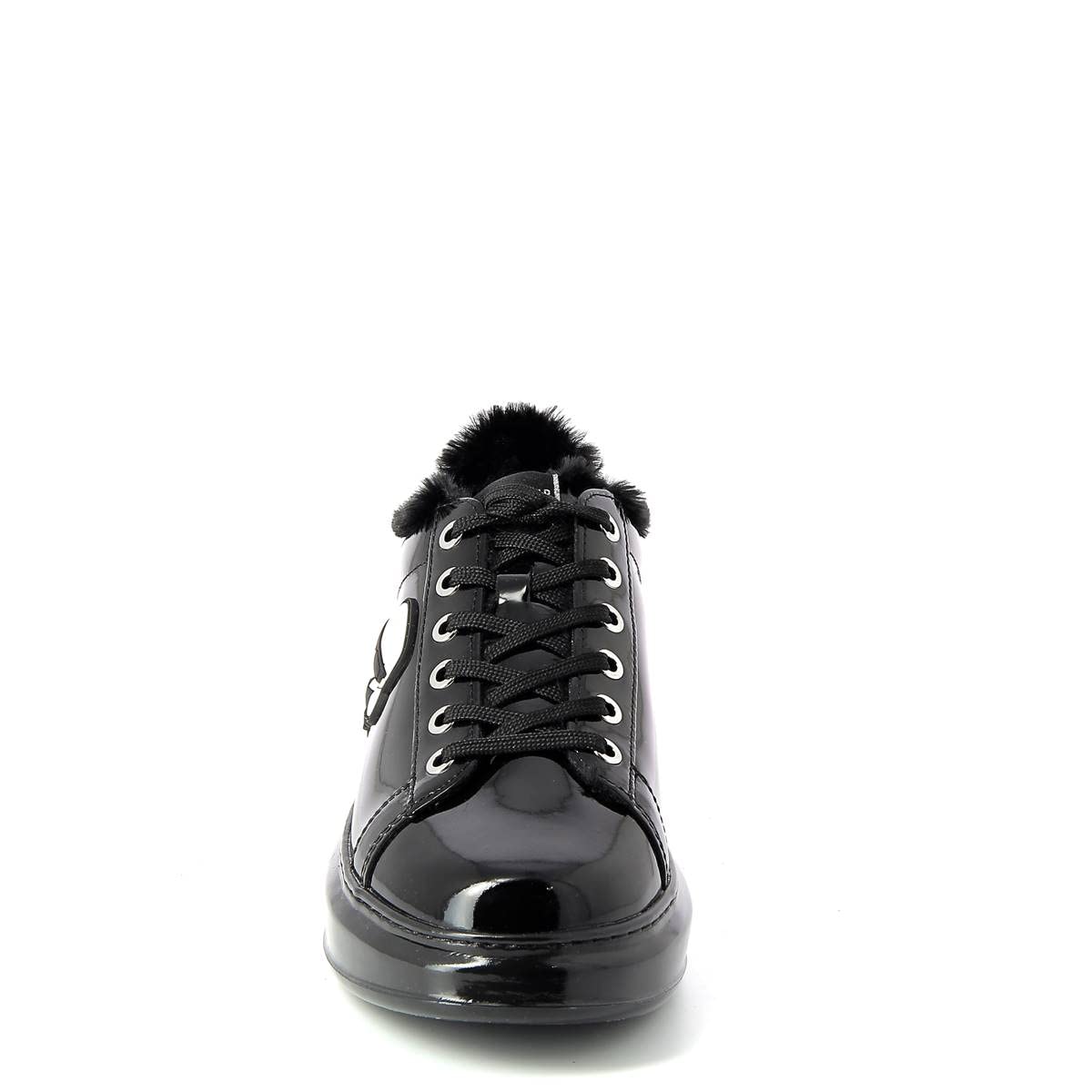KARL LAGERFELD Kapri Ikon Shine Lo Lace Trainers Women's Black - 37 - Trainers Low Shoes, black, 7 US