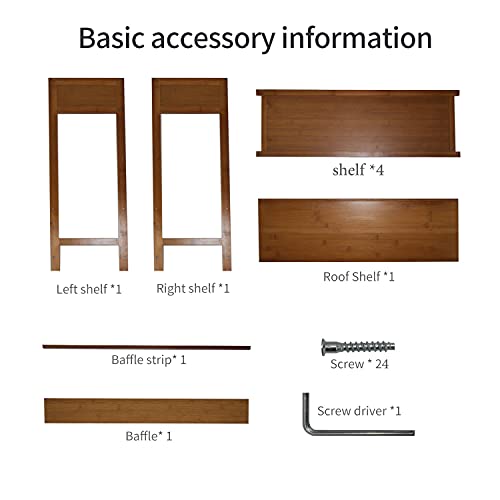 SOBIBO Shoe Rack Organizer, 5 Tier Bamboo Shoe Rack for Entryway, Front Door for Entryway,Closet and Bedroom Shoe Rack Storage, Shoe Shelf(Brown)