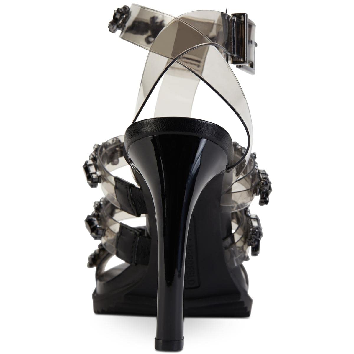 KARL LAGERFELD Paris Womens Bristol Slingback Caged Heels Black 6 Medium (B,M)