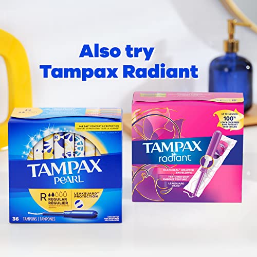 Tampax Pearl Tampons Super Absorbency, With Leakguard Braid, Unscented, Unscented, 50 Count
