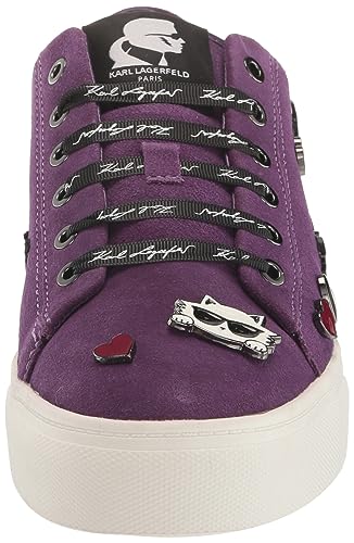 Karl Lagerfeld Paris Cate Shoes β Sneakers for Women with Iconic KLP Pins, Violet, 8