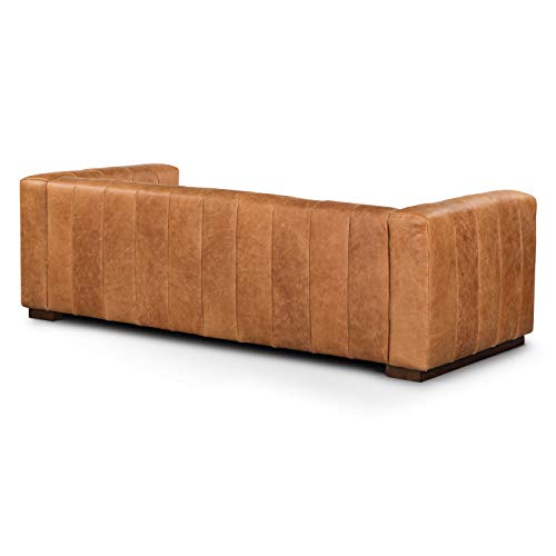 POLY & BARK Canale 86" Sofa in Full-GrainĀ Pure-Aniline Italian Leather, Cognac Tan