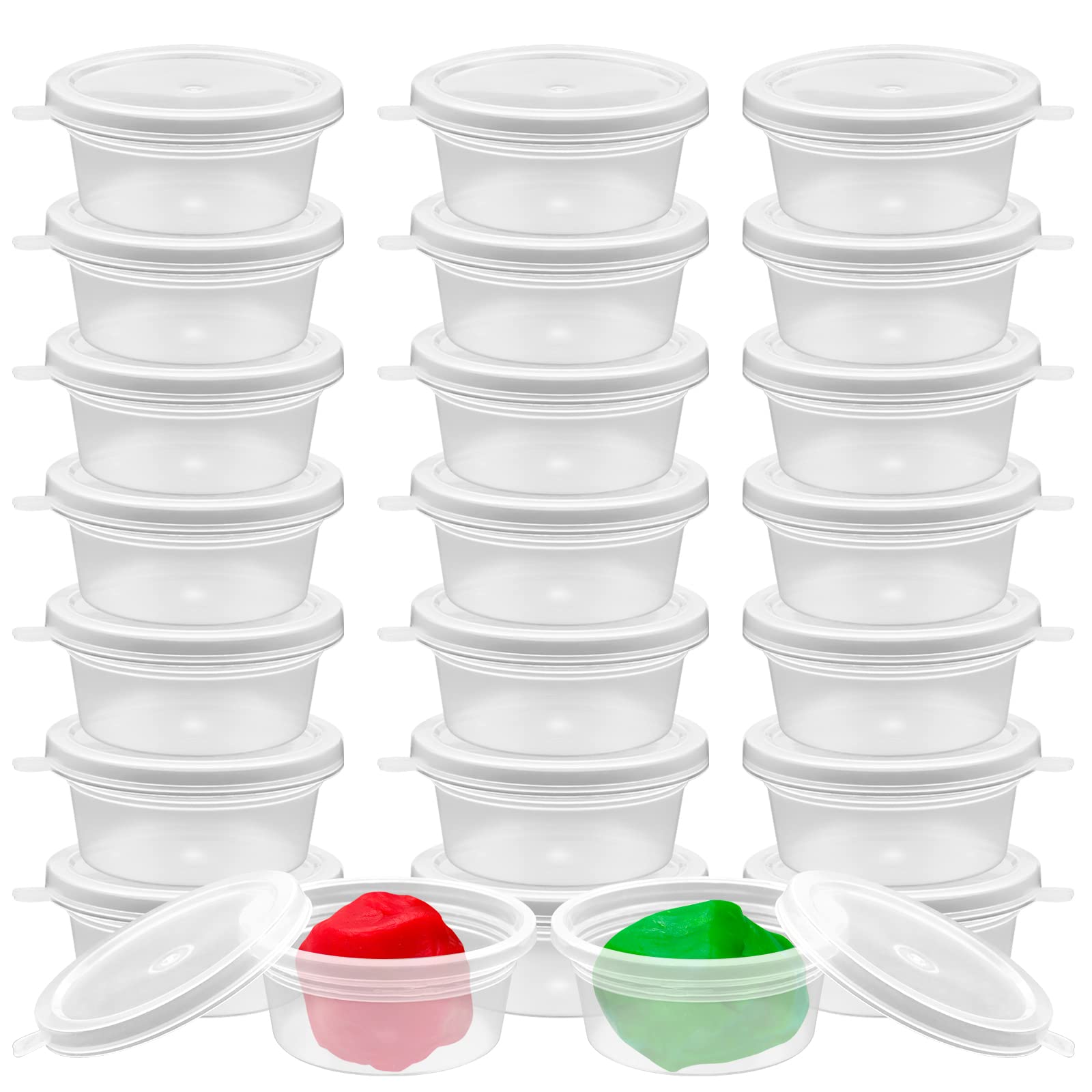 Fyess 40 Pack Slime Storage Containers And Foam Ball Storage Containers With Lids For 20g Slime.