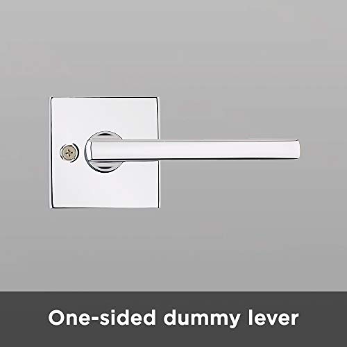 Kwikset 91570-002 Halifax Slim Square Half-Dummy Lever in Polished Chrome