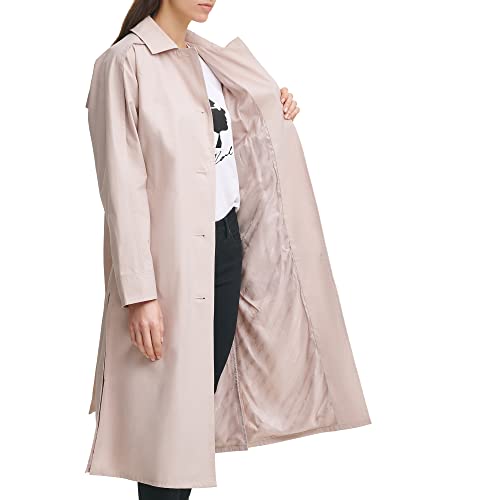 Karl Lagerfeld Paris Women's Belted Trench Coat, Dolman Beige, Large