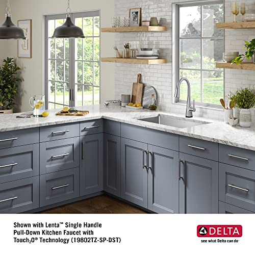 DELTA FAUCET Delta Lenta 30-inch Undermount 16 Gauge Stainless Steel Single Bowl Kitchen Sink with Accessories, 953034-30S-SS, Satin