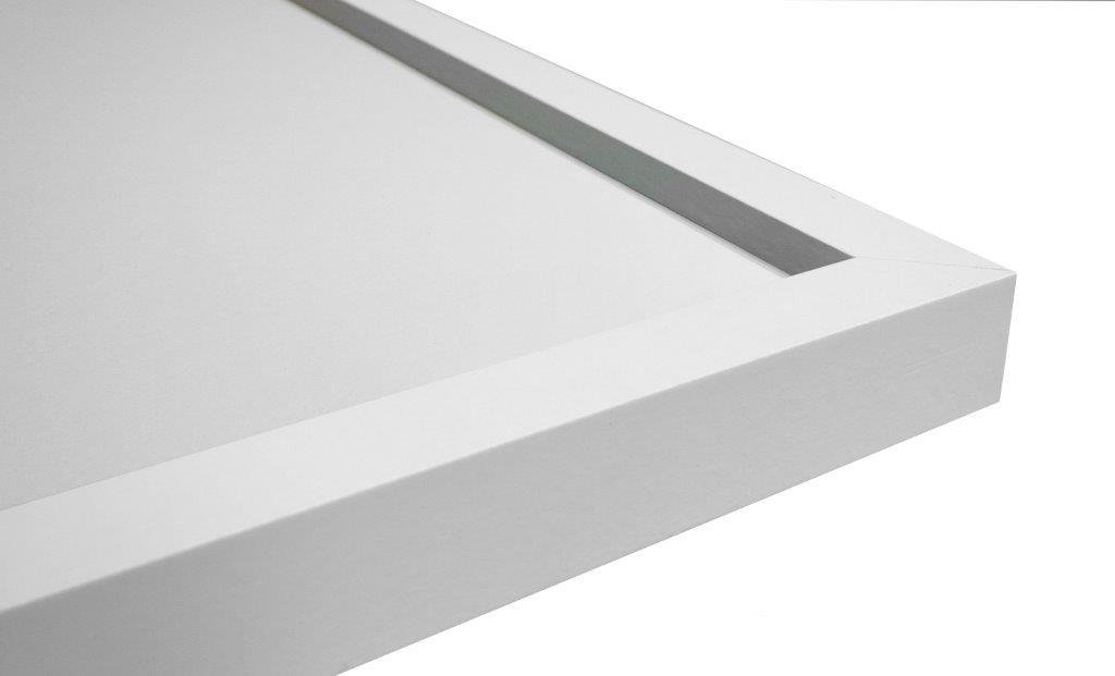 FRAMES BY POST Rio Picture Photo and Poster Frame, MDF Wood, White with Dark Grey Mount, 50 x 40 cm Image Size A3