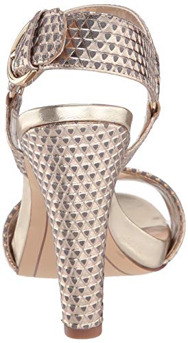 Karl Lagerfeld Paris Women's Cieone Dressy Heeled Sandal, Gold Triangle Metallic, 7.5