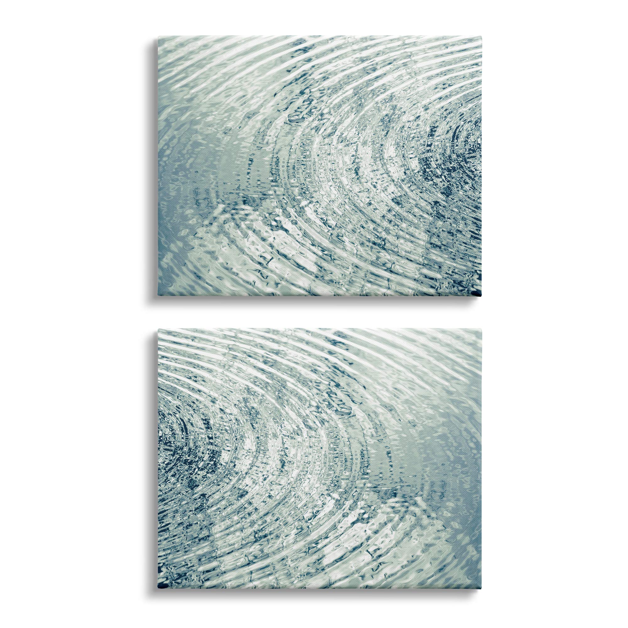 Stupell Industries Symmetrical Ripples in Water Blue Light Reflection, Designed by Maggie Olsen Canvas Wall Art, 2pc, Each 24 x 30, Off- White