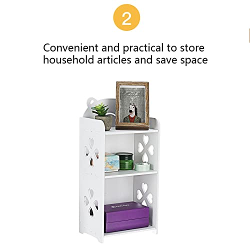 MYSUP Night Table PVC Nightstands Bed Side Table Articles Magazine Cabinet Storage Organizer Bedside Table Drawer Night for Bedroom Furniture