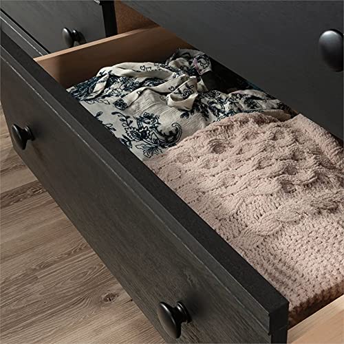 Sauder Dawson Trail 6-Drawer Bedroom Dresser in Raven Oak, Raven Oak Finish