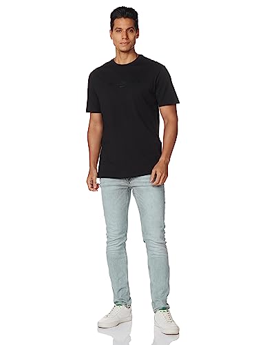 Karl Lagerfeld Paris mens Logo Short Sleeve Crew Neck T-shirt T Shirt, Black, Small US