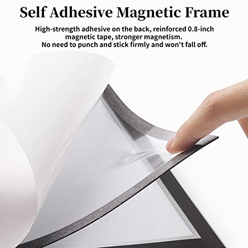 Diamond Painting Frames, 12x16 Picture Frame Set of 6, Self Adhesive Magnetic Poster Photo Frames, Black Diamond Art Frame for Wall Deco