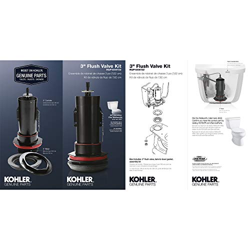 KOHLER GENUINE PART 1069722 3" Toilet Flush Valve Kit , Black