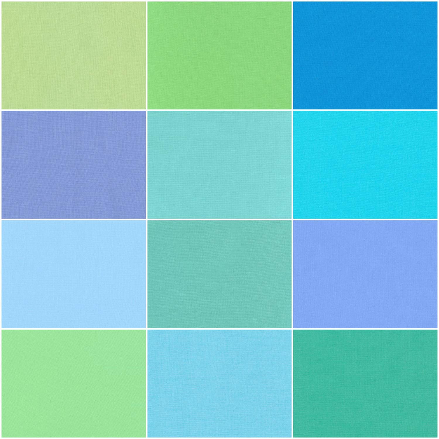 Kona Cotton Fat Quarter Bundles 12 Pcs Mermaid Shores