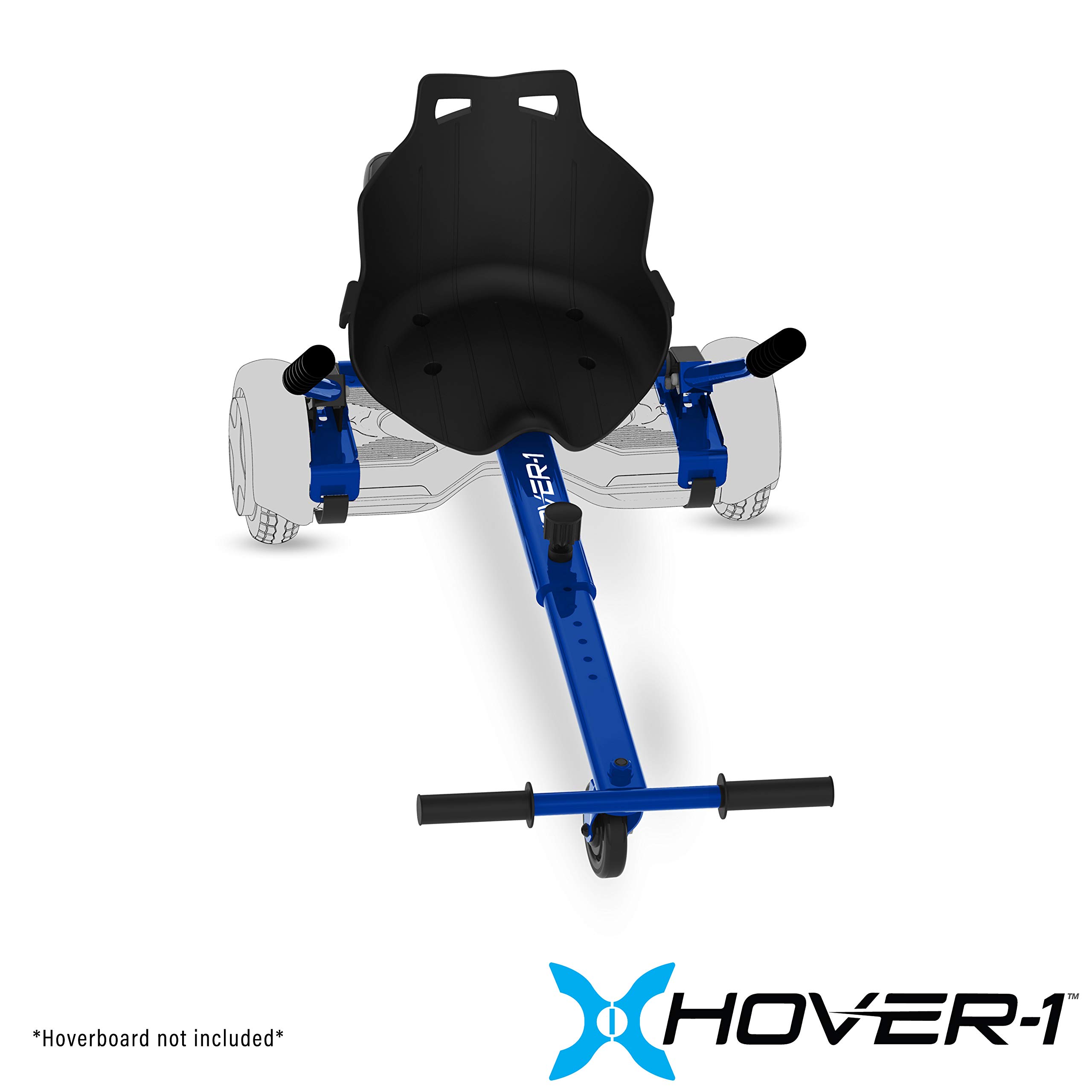 Hover-1 Falcon-1 Buggy Hoverboard Attachment Turbo LED Lights, Compatible with Most 6.5" & 8" Hoverboards, Hand-Operated Rear Wheel Control, Adjustable Frame, Easy to Install Hoverboard Go Kart