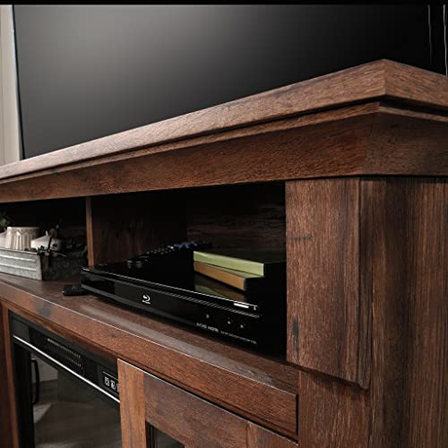 Sauder Miscellaneous Fireplace Credenza, L: 60.0" x W: 16.73" x H: 35.04", Vintage Oak Finish
