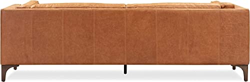 POLY & BARK Argan Sofa in Full-GrainĀ Pure-Aniline Italian Leather, Cognac Tan
