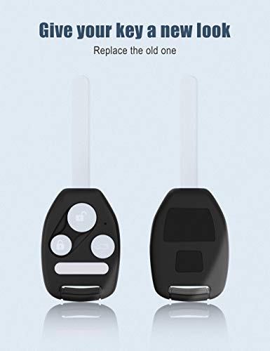 2Pcs Replacement Key Fob Shell Keyless Entry Remote fits Honda Accord 2012 2011 2010 2009 2008 2007 2006 2005 2004 2003 / Pilot/CR-V/Civic EX 2006-2013