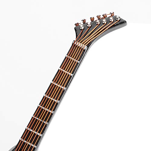 LIULDASHUN Guitar Decoration Miniature Ornaments VShaped Mini Musical Instrument Model Gift Black 10cm for Guitar Enthusiast Gift