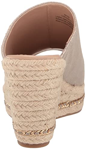 Karl Lagerfeld Paris Women's Corissa Slip on Espadrille Wedge Sandal, Champagne, 10