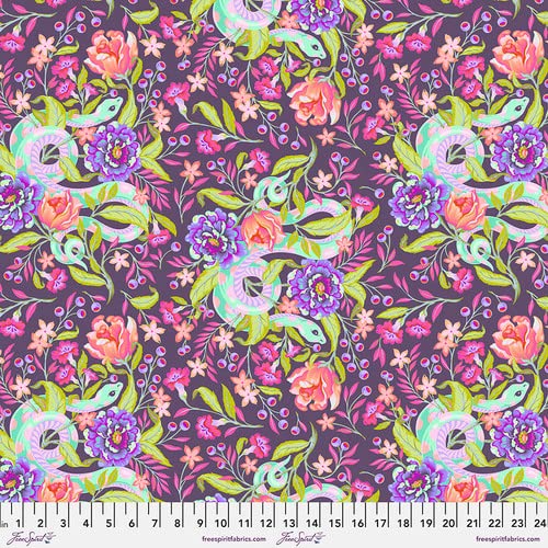 Moon Garden Fat Eighth Bundle (17 Pieces) by Tula Pink for Free Spirit 9 x 21 inches (22.86 cm x 53.34 cm) Fabric cuts DIY Quilt Fabric