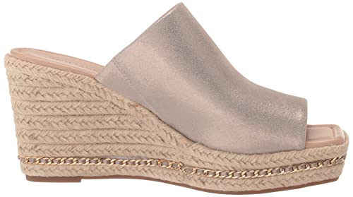 Karl Lagerfeld Paris Women's Corissa Slip on Espadrille Wedge Sandal, Champagne, 10
