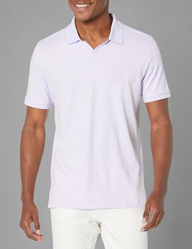 Karl Lagerfeld Paris Men's Polo with Tonal Karl Armour Logo, Lavender