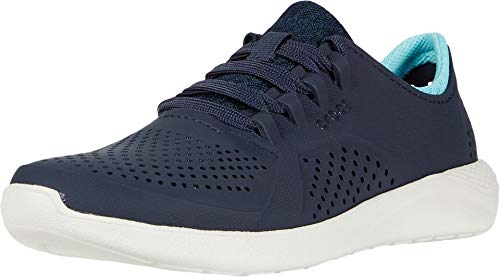 Crocs Women's Literide Pacer Lace-Up Sneakers, Navy/Ice Blue, 8 Women