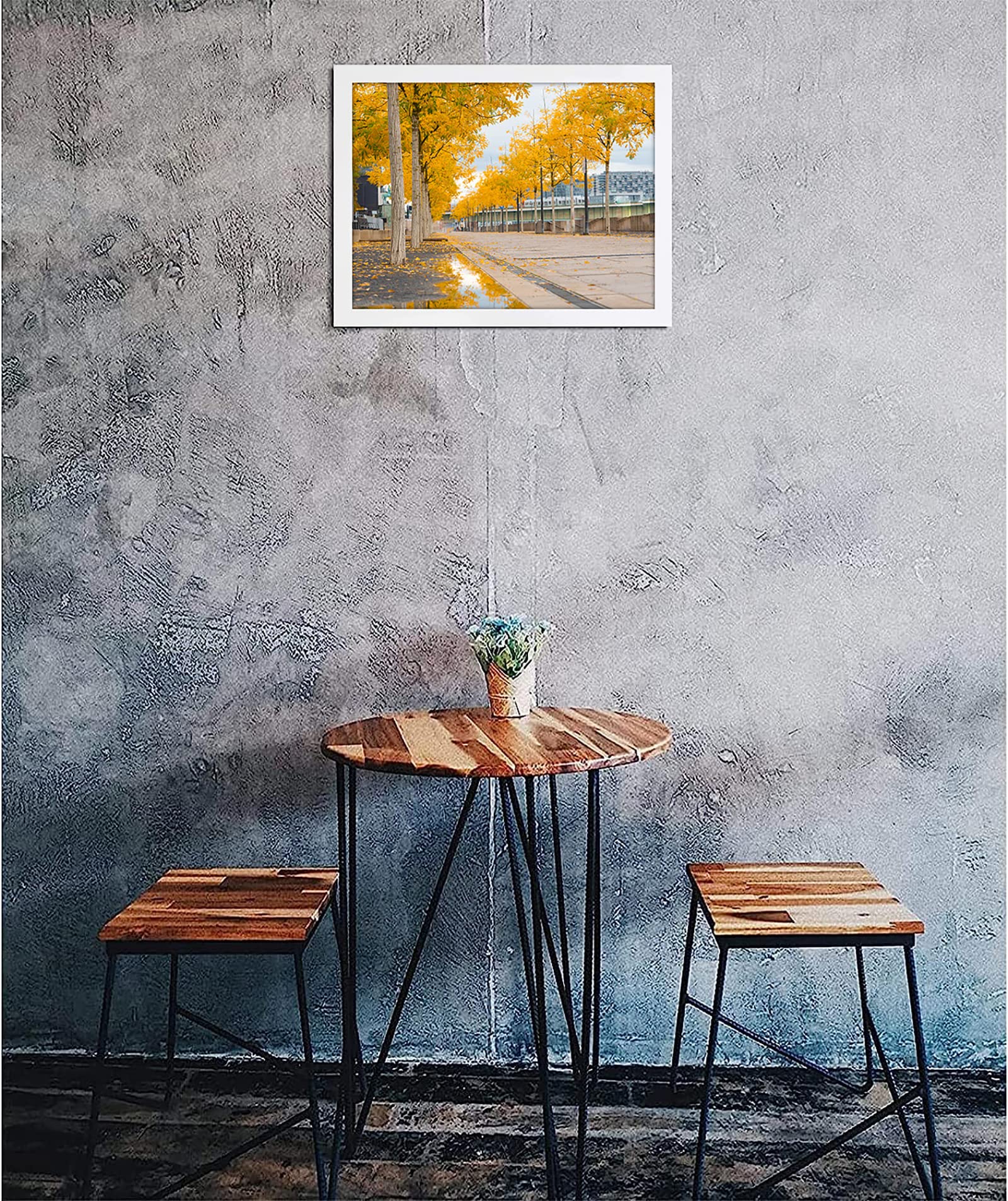 Golden State Art, Solid Wood 16x20 Wooden Picture Frame - for 16x20 Photos, 1-1/4-Inch Wide with Real Glass - Horizontal and Vertical Wall Display, Great for Engagement, Wedding, White, 1 Pack
