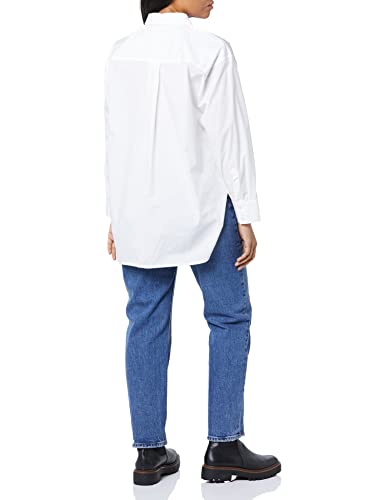 Karl Lagerfeld Paris Women's Long Sleeve Iconic Blouse, Motif Soft White, Large