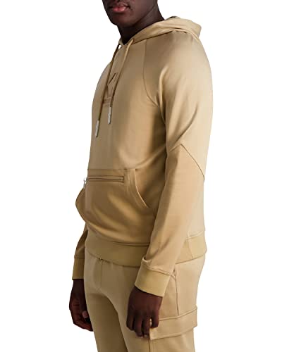 Karl Lagerfeld Paris Men's Solid Logo Stretchy Hoodie, Incense