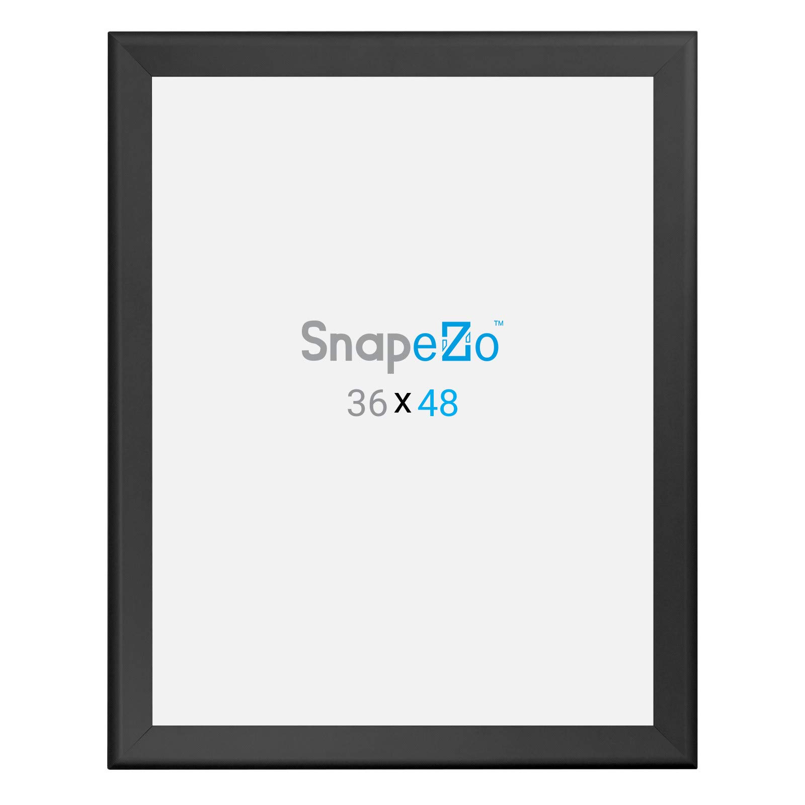 SnapeZo 2-Pack 36x48 Inches Black Poster Frames, Front-Loading Snap Frame, 1.7" Aluminum Profile, Wall Mounted