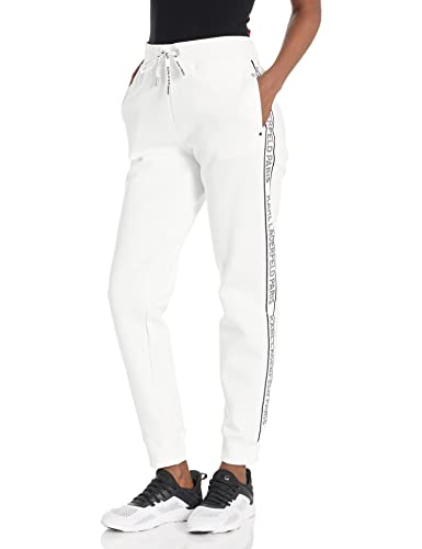 KARL LAGERFELD PARIS Women's Sports Knit Jogger, Soft White, Large