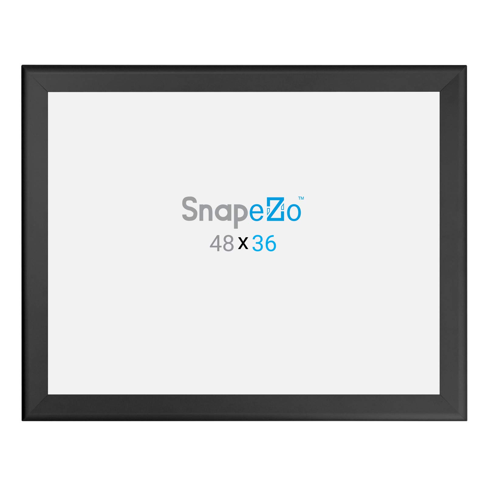 SnapeZo 2-Pack 36x48 Inches Black Poster Frames, Front-Loading Snap Frame, 1.7" Aluminum Profile, Wall Mounted