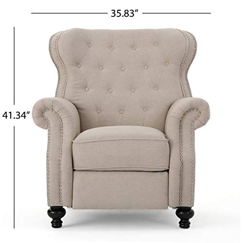 GDFStudio vWyland Tufted Wheat Fabric Recliner.